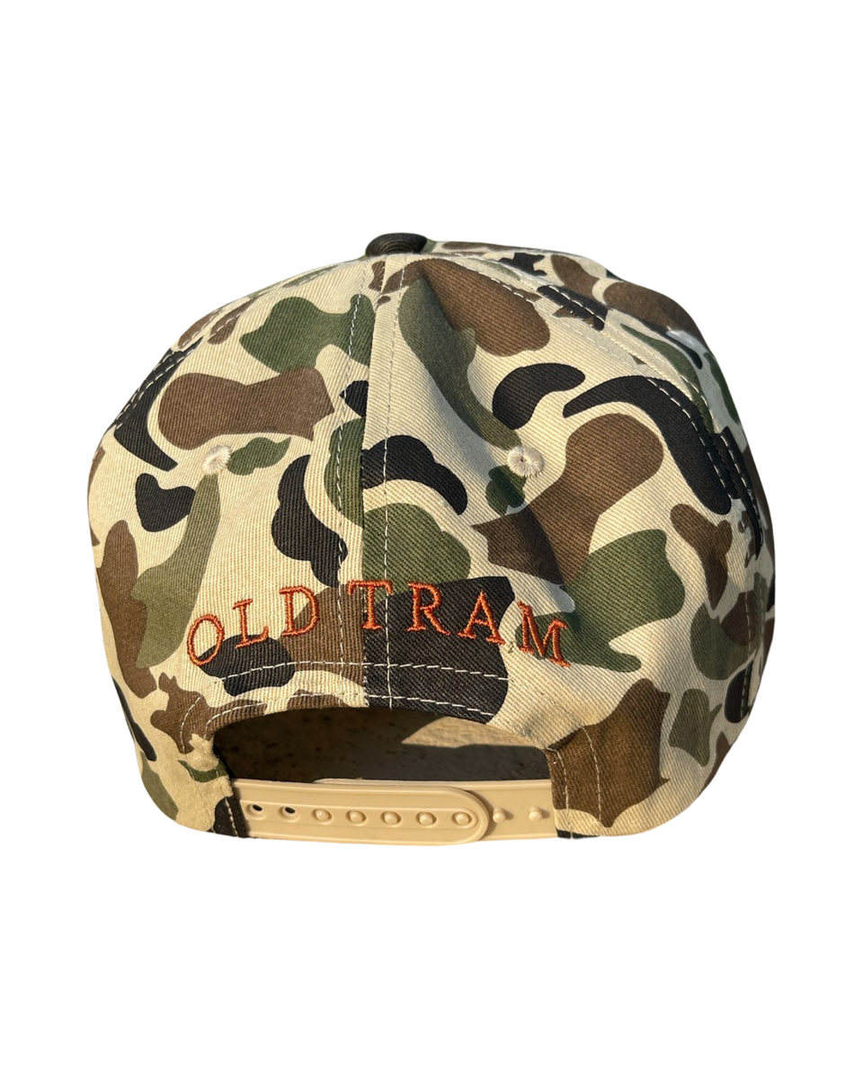 OLD TRAM OLD SCHOOL CAMO HAT- YELLOW DOG – Old Tram