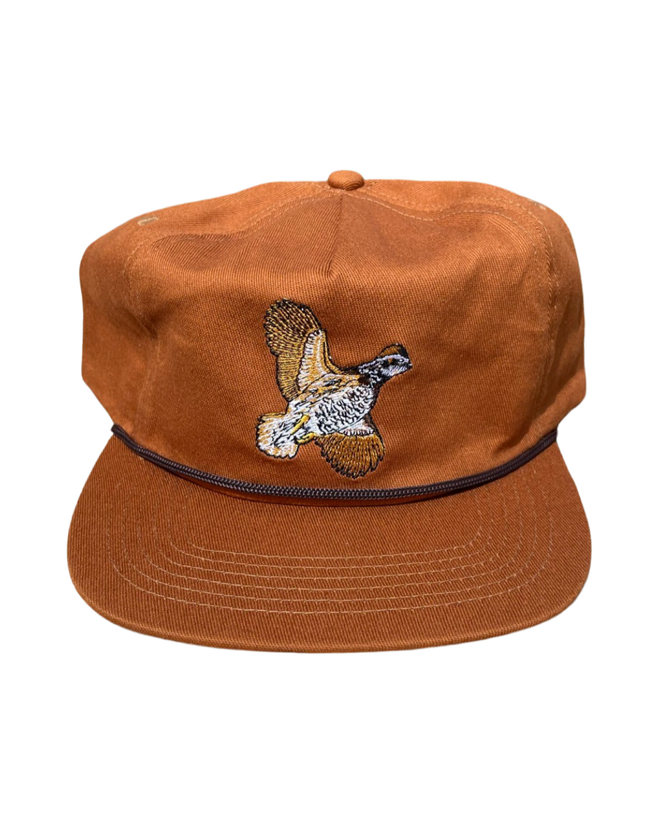 Old Tram Quail Rope Hat- Burnt Orange